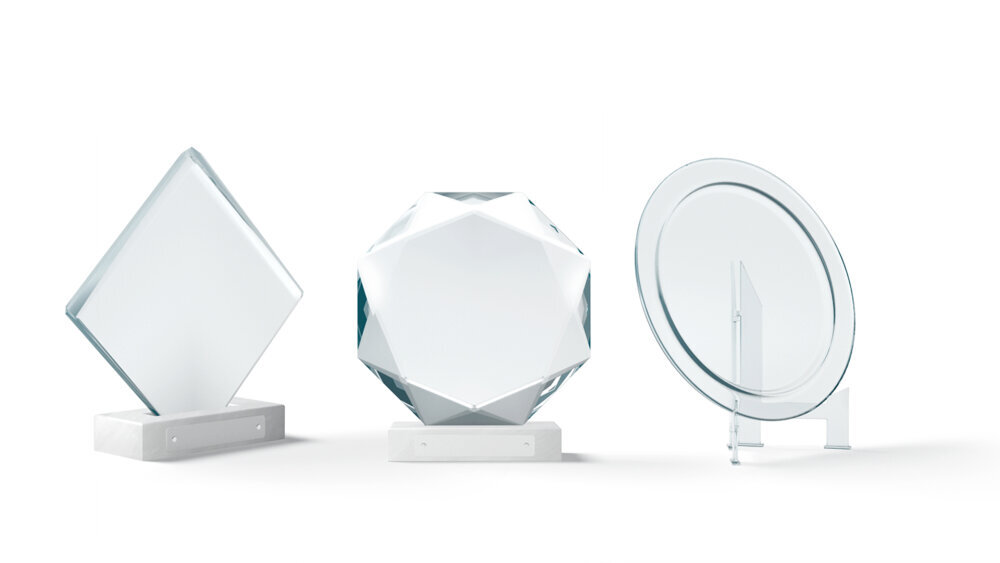 Glass Award Trophy Shapes 3D model - Download Trophy on 3DModels.org