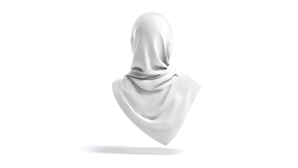 White Hijab 3D model - Download Hats on 3DModels.org