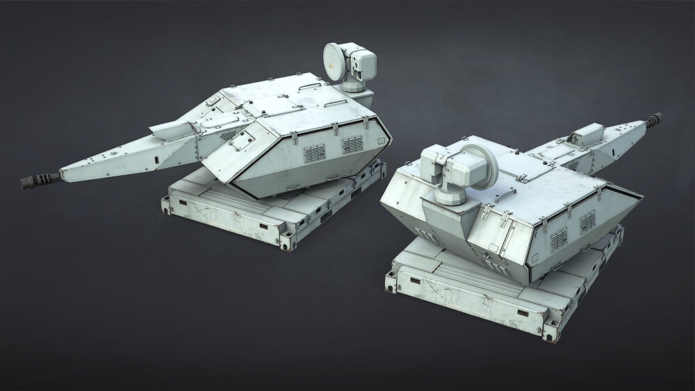 Skynex Anti-aircraft System Low-poly 3D model - Download Artillery ...
