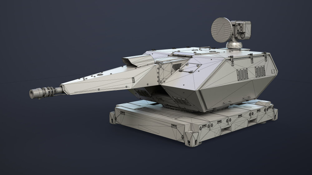 Skynex Anti-aircraft System Low-poly 3D model - Download Artillery ...