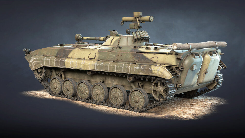 BMP-1 and BMP-1P Low-poly 3D model - Download Fighting Vehicle on ...