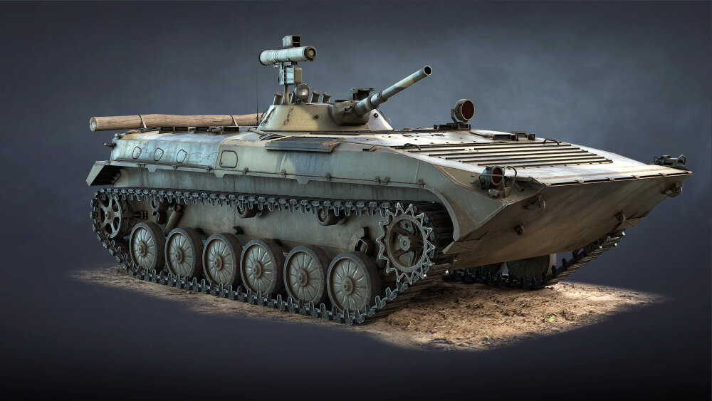 BMP-1 and BMP-1P Low-poly 3D model - Download Fighting Vehicle on ...