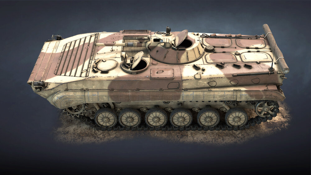 BMP-1 and BMP-1P Low-poly 3D model - Download Fighting Vehicle on ...