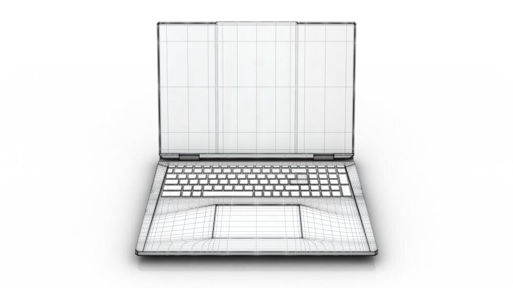 Msi Raider 18 Hx A14v Laptop 3D model - Download Laptop on 3DModels.org