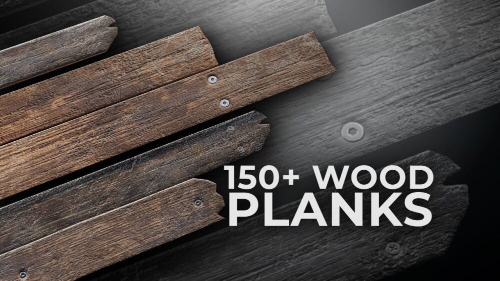 Wood Planks Collection 3D model - Download Building components on ...