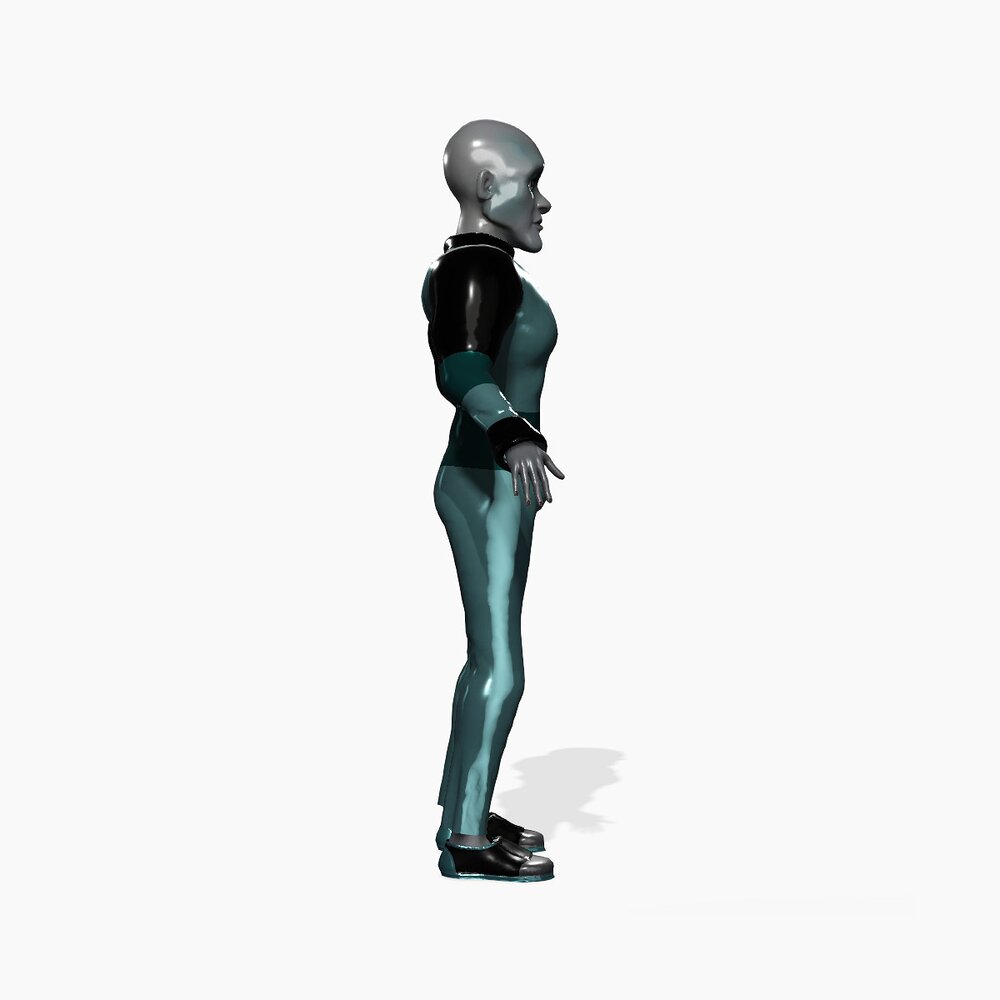 Alien Character in Metallic Suit 3D model - Download Cartoon characters ...