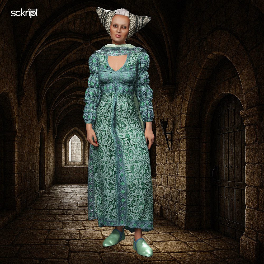 Medieval Dame Du Lac 3D model - Download Character on 3DModels.org