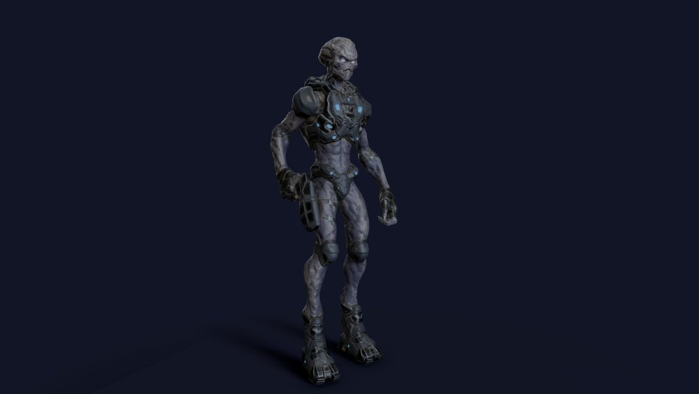 Alien V2 Animated and Game Ready 3D 모델 - 다운로드 신화 생물 on 3DModels.org