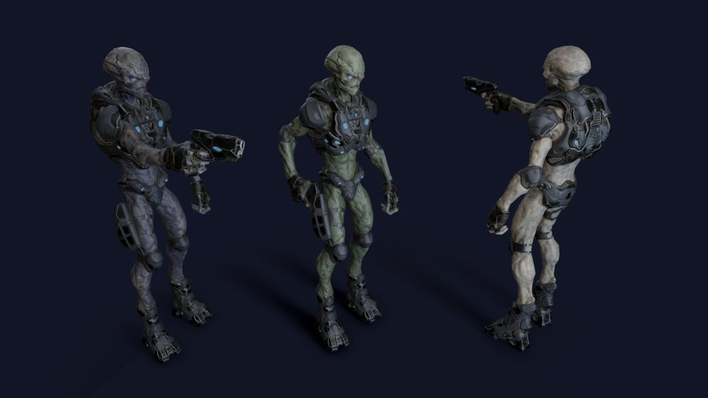 Alien V2 Animated and Game Ready Modelo 3D - Descargar Criaturas ...