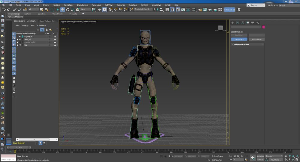 Alien V2 Animated and Game Ready 3D model - Download Mythological ...