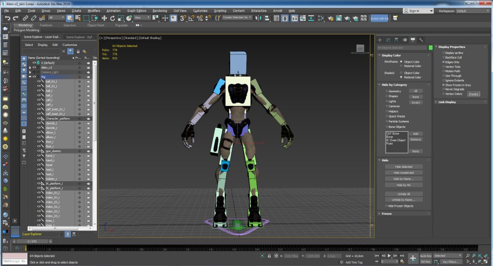 Alien V2 Animated and Game Ready 3D model - Download Mythological ...