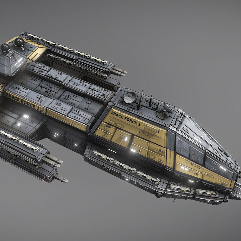 Space Force 1 – Destroyer 3D model - Download Spaceship on 3DModels.org