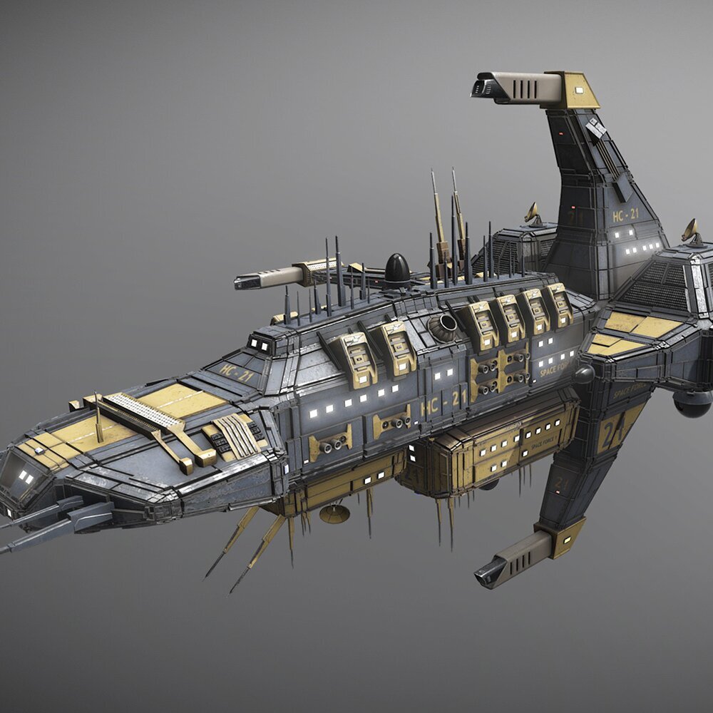 Space Force 1 – Cruiser 3D model - Download Spaceship on 3DModels.org