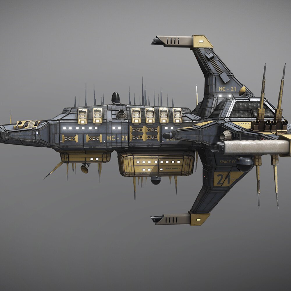Space Force 1 – Cruiser 3D model - Download Spaceship on 3DModels.org