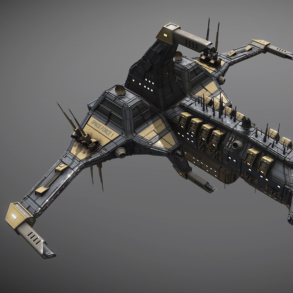 Space Force 1 – Cruiser 3D model - Download Spaceship on 3DModels.org