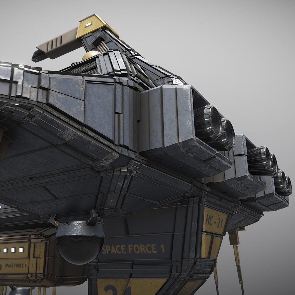 Space Force 1 – Cruiser 3D model - Download Spaceship on 3DModels.org