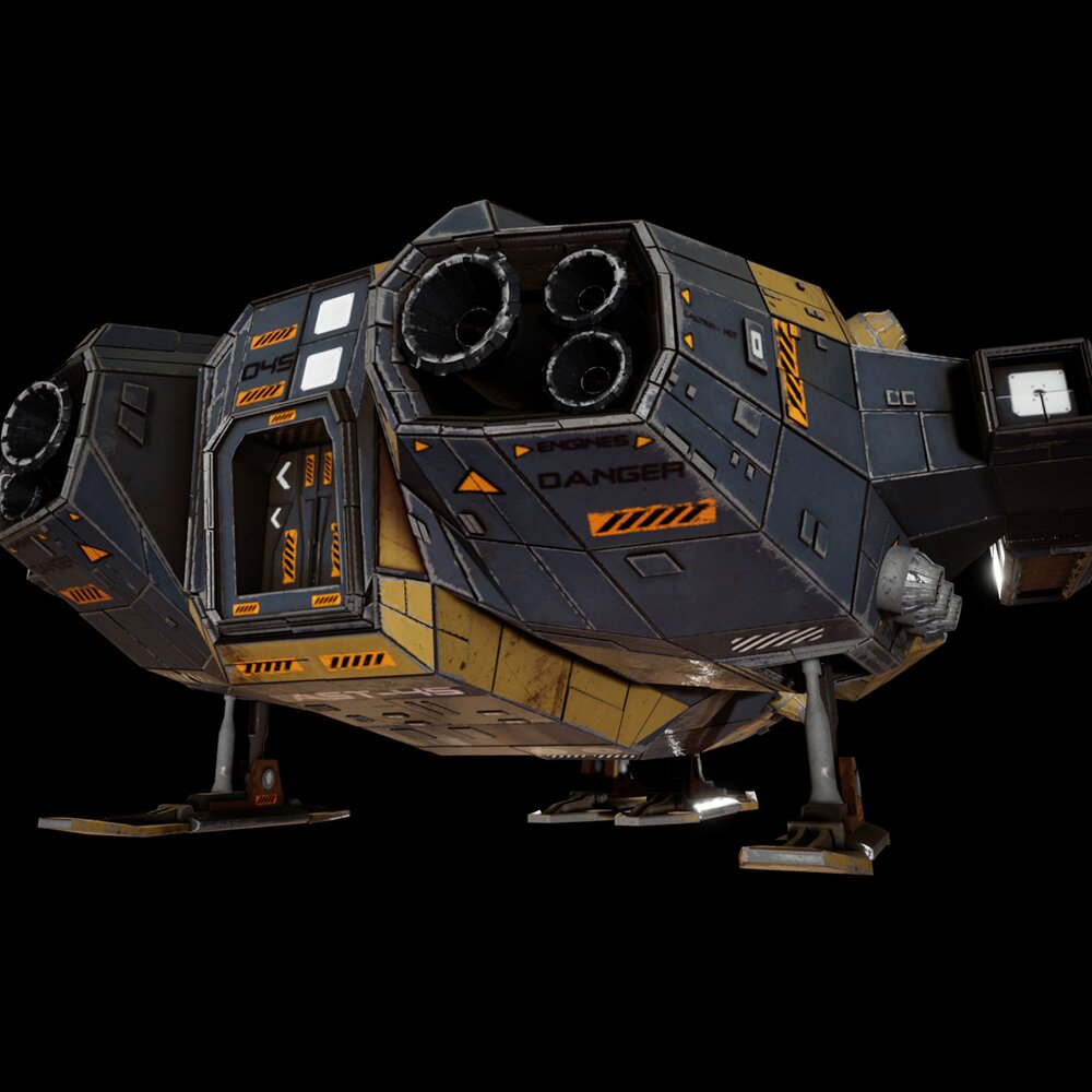 Space Force Heavy Transport 3D model - Download Spaceship on 3DModels.org