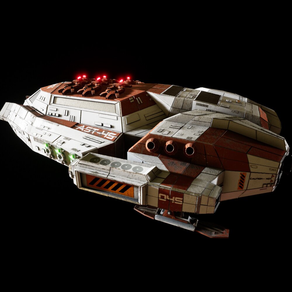 Space Force Heavy Transport 3D model - Download Spaceship on 3DModels.org