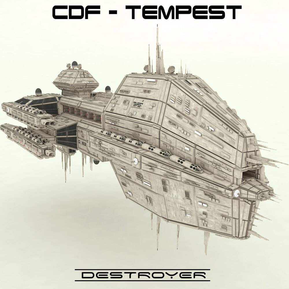 Destructor CDF Tempest Modelo 3D - Descargar Naves espaciales on ...