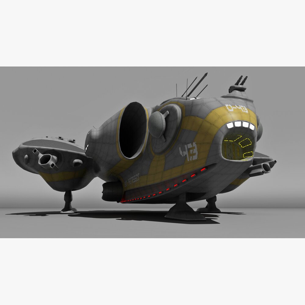 Advanced Space Destroyer 3D model - Download Spaceship on 3DModels.org