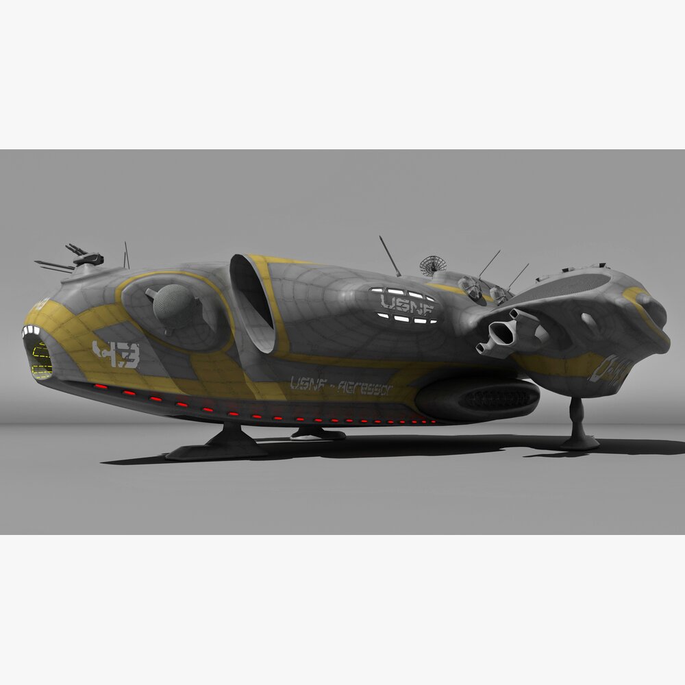 Advanced Space Destroyer 3D model - Download Spaceship on 3DModels.org