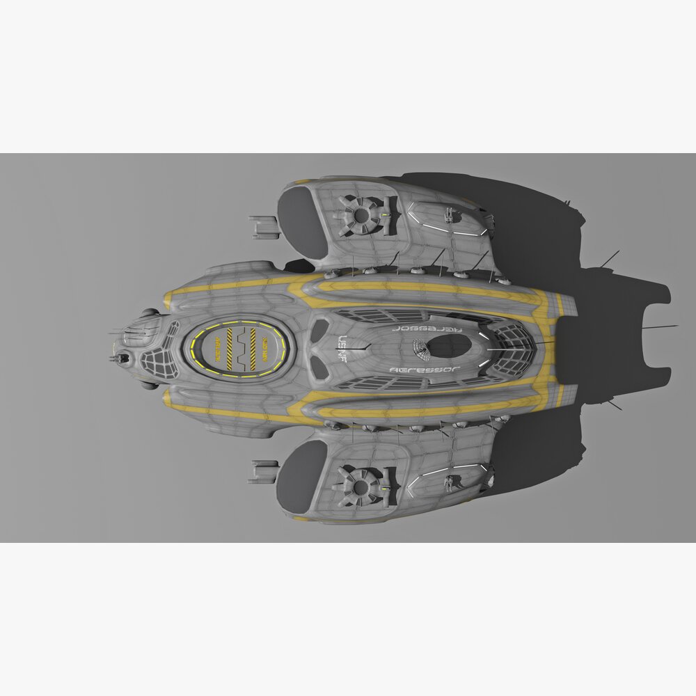 Advanced Space Destroyer 3D model - Download Spaceship on 3DModels.org