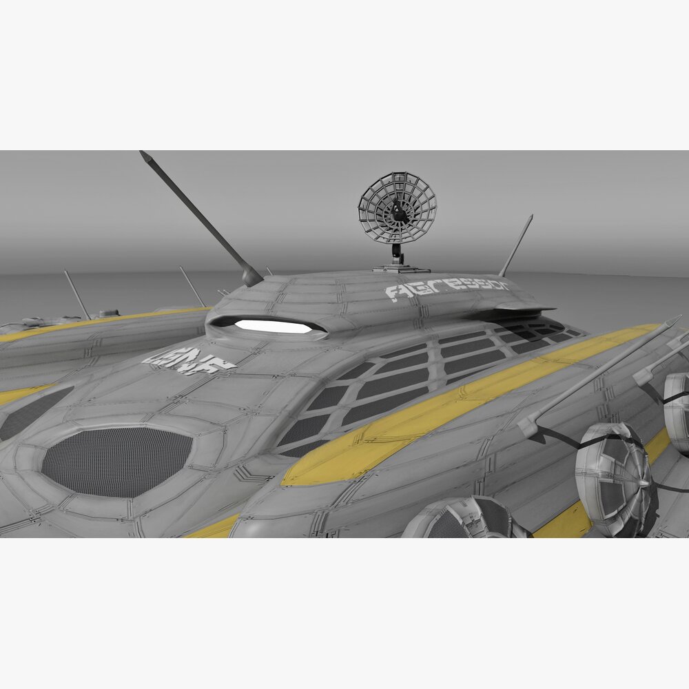 Advanced Space Destroyer 3D model - Download Spaceship on 3DModels.org