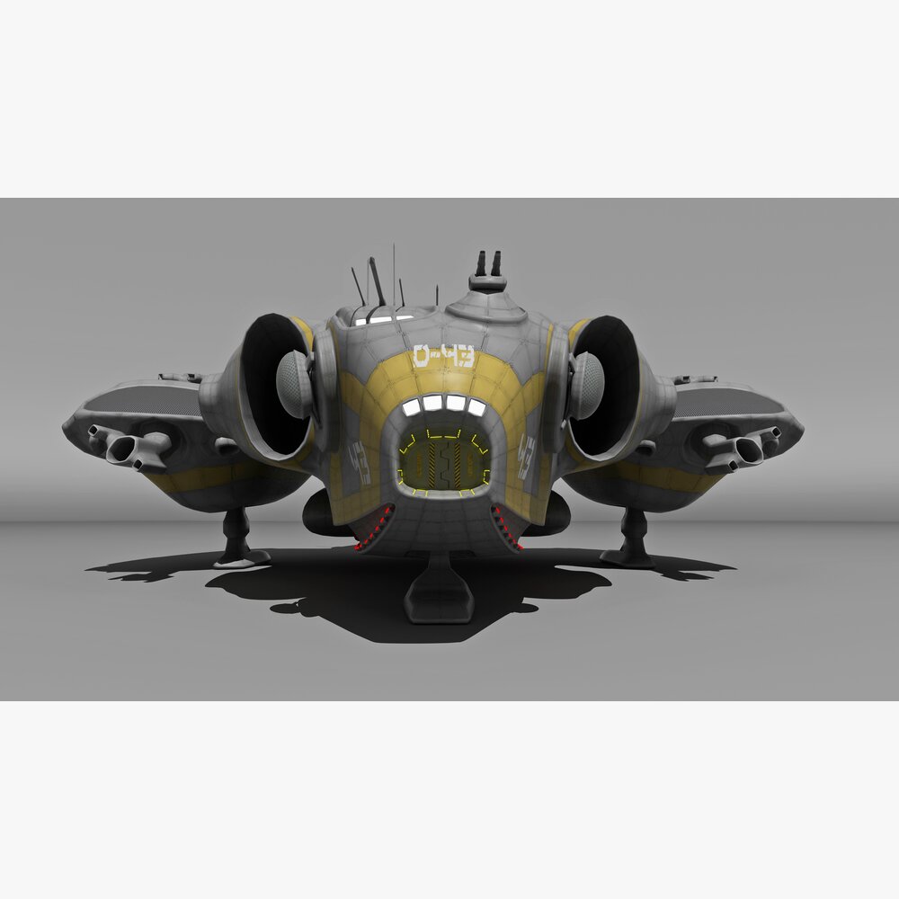 Advanced Space Destroyer 3D model - Download Spaceship on 3DModels.org