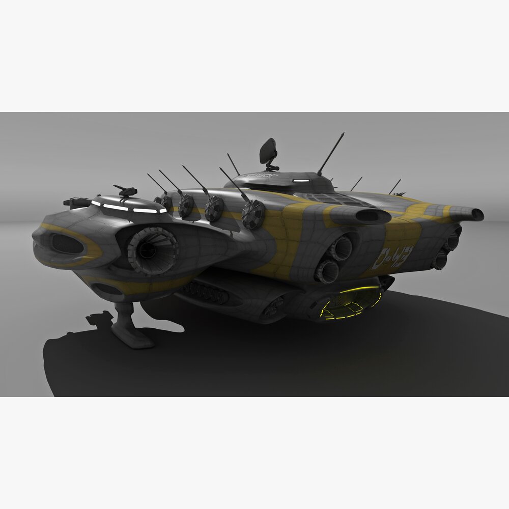 Advanced Space Destroyer 3D model - Download Spaceship on 3DModels.org