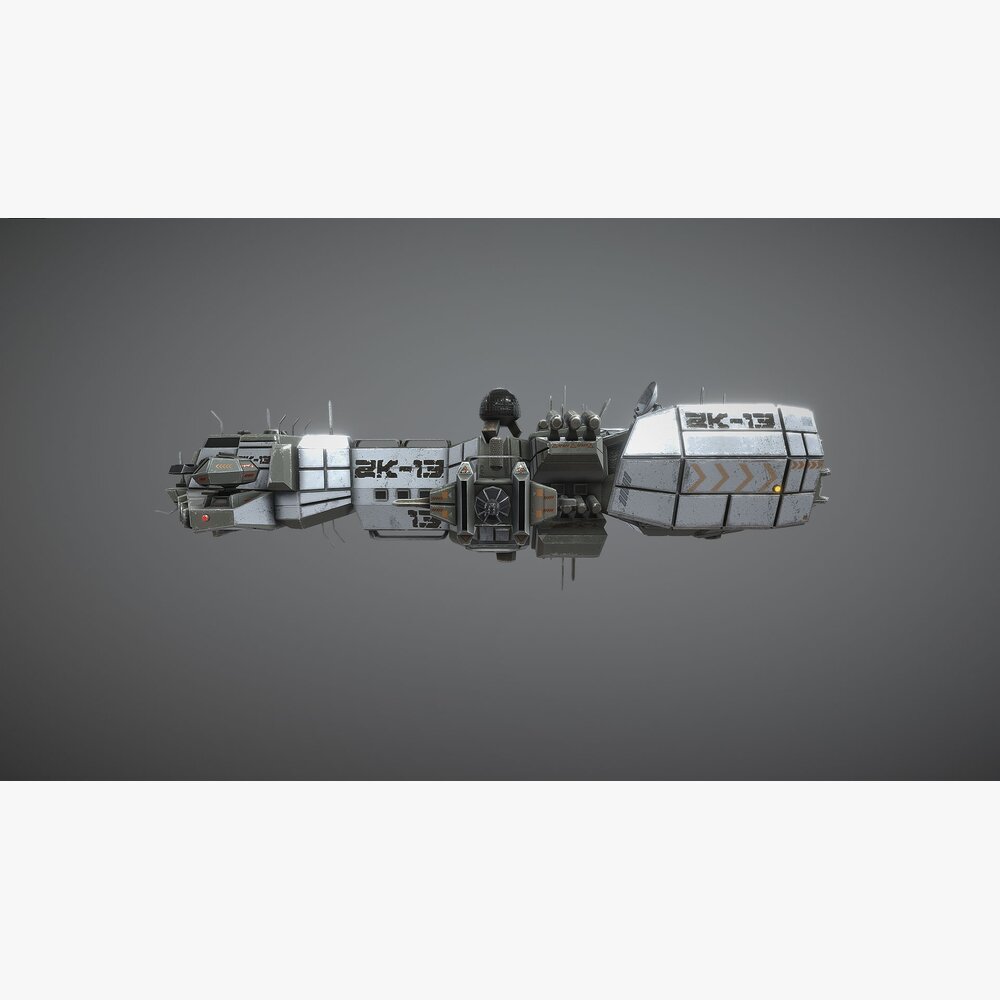 Space Force 1 – Assault Frigate Low-poly 3D model - Download Spaceship ...