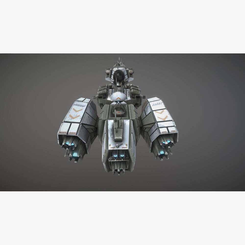 Space Force 1 – Assault Frigate Low-poly 3D model - Download Spaceship ...