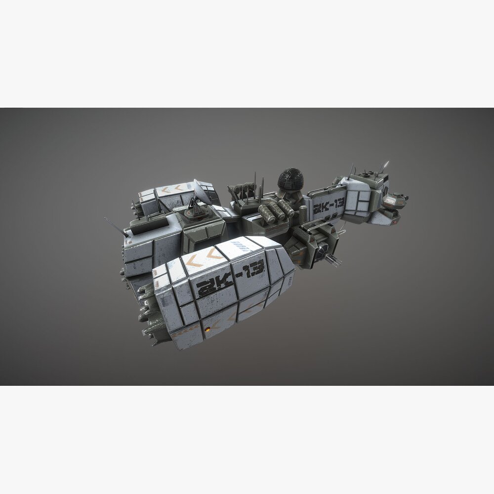 Space Force 1 – Assault Frigate Low-poly 3D model - Download Spaceship ...