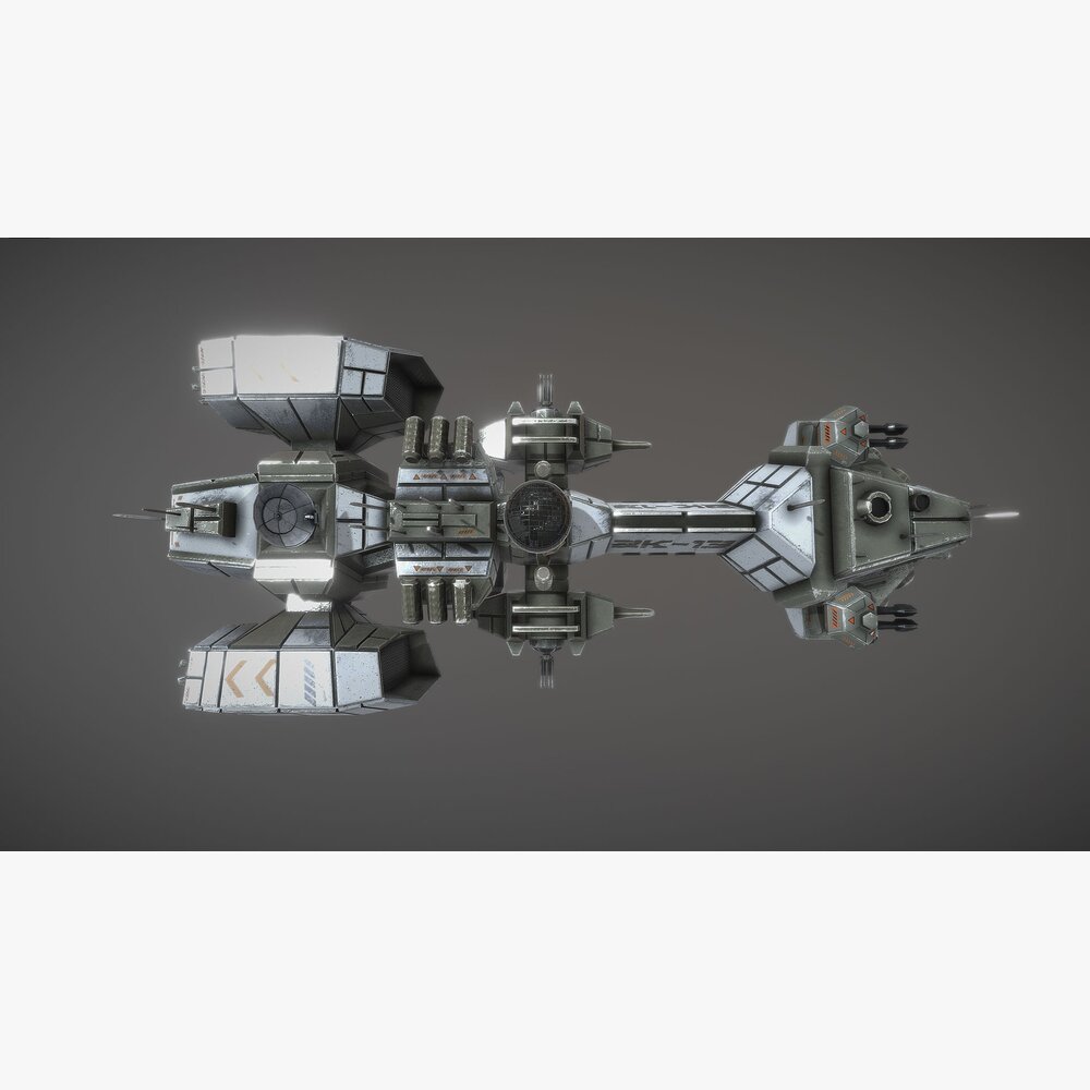 Space Force 1 – Assault Frigate Low-poly 3D model - Download Spaceship ...
