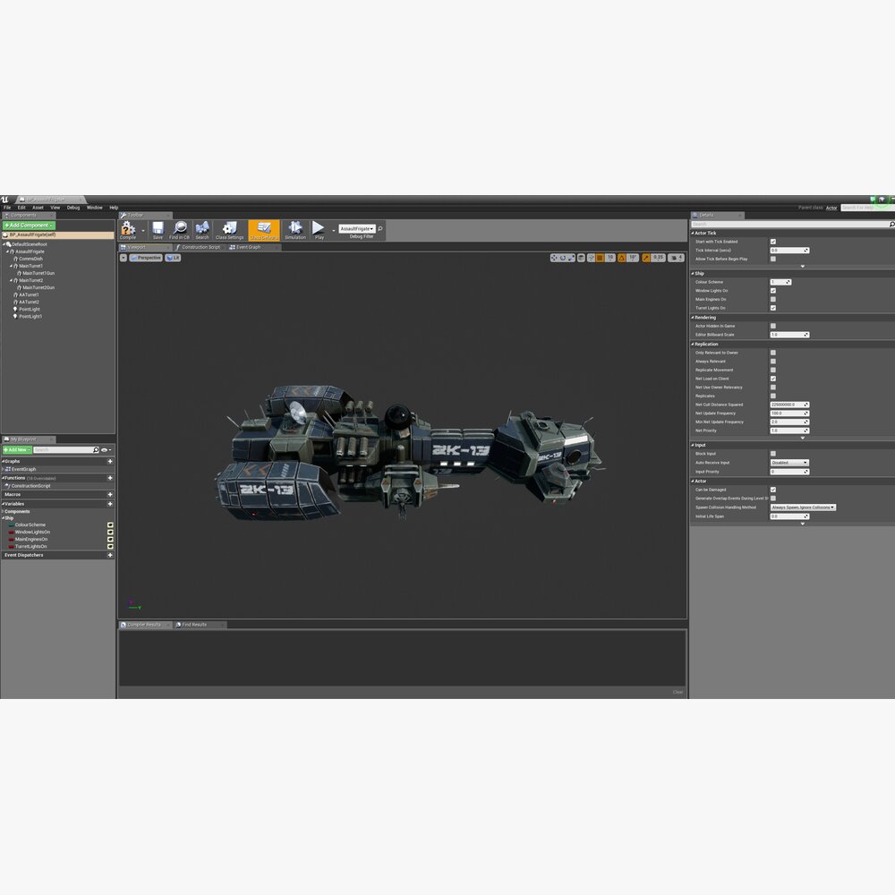 Space Force 1 – Assault Frigate Low-poly 3D model - Download Spaceship ...