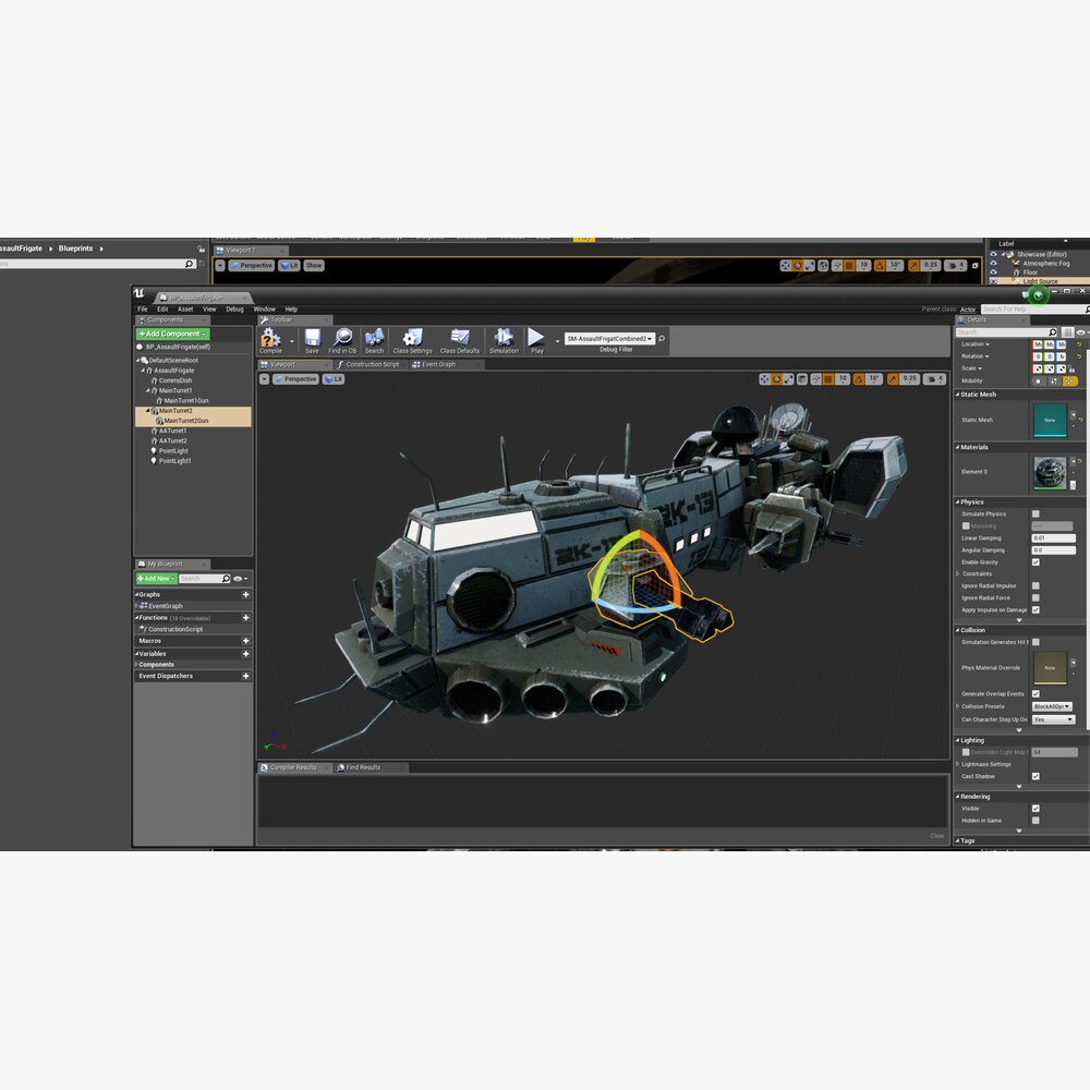 Space Force 1 – Assault Frigate Low-poly 3D model - Download Spaceship ...