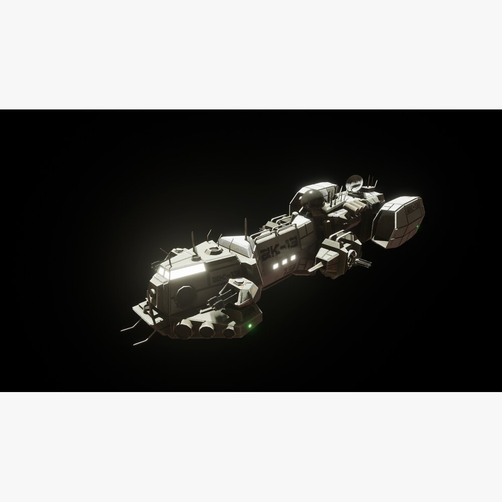 Space Force 1 – Assault Frigate Low-poly 3D model - Download Spaceship ...