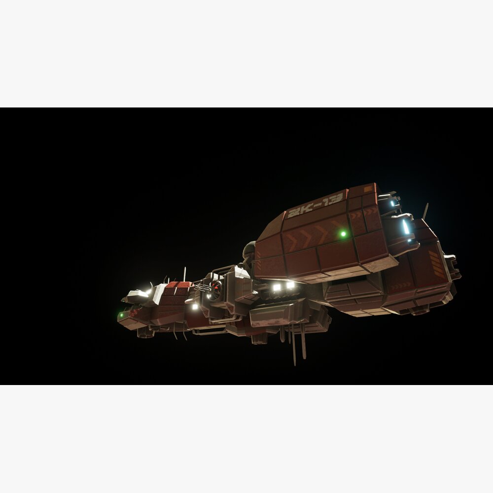 Space Force 1 – Assault Frigate Low-poly 3D model - Download Spaceship ...