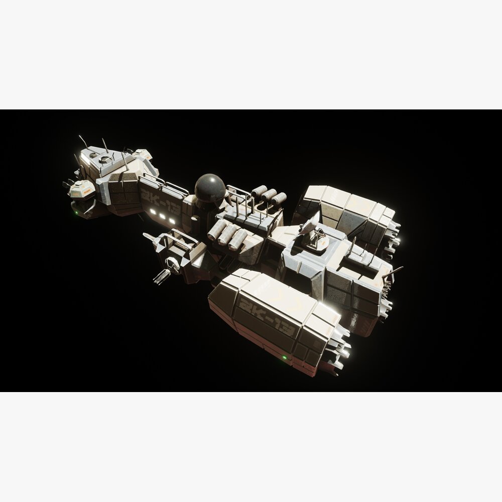 Space Force 1 – Assault Frigate Low-poly 3D model - Download Spaceship ...