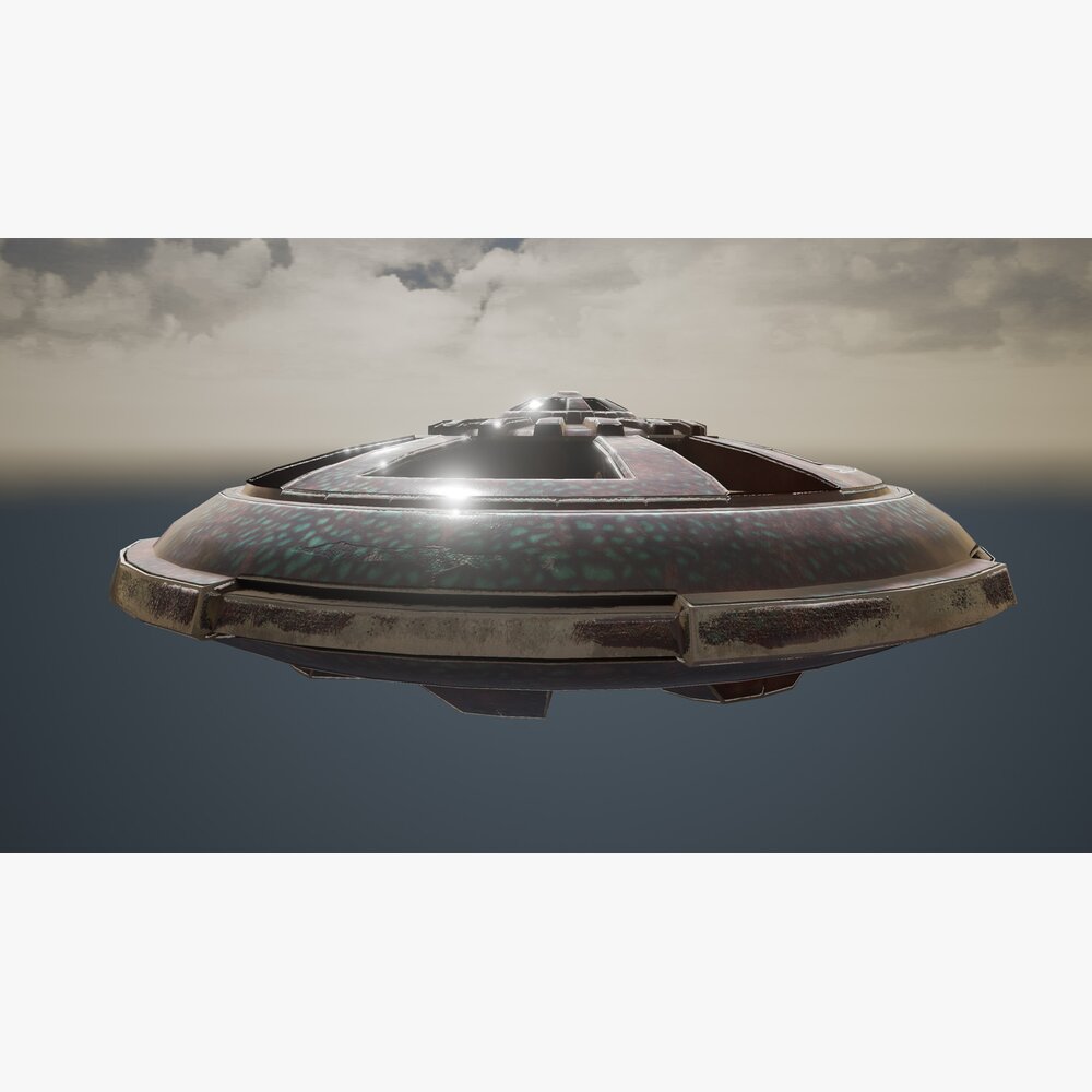 UFO KitBash – 16 Low Poly PBR Ufo pack Modelo 3D - Baixar Nave Espacial ...
