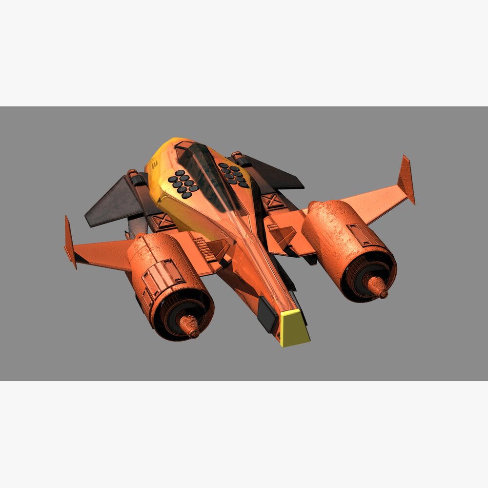 Attack Space Bomber 3D model - Download Spaceship on 3DModels.org
