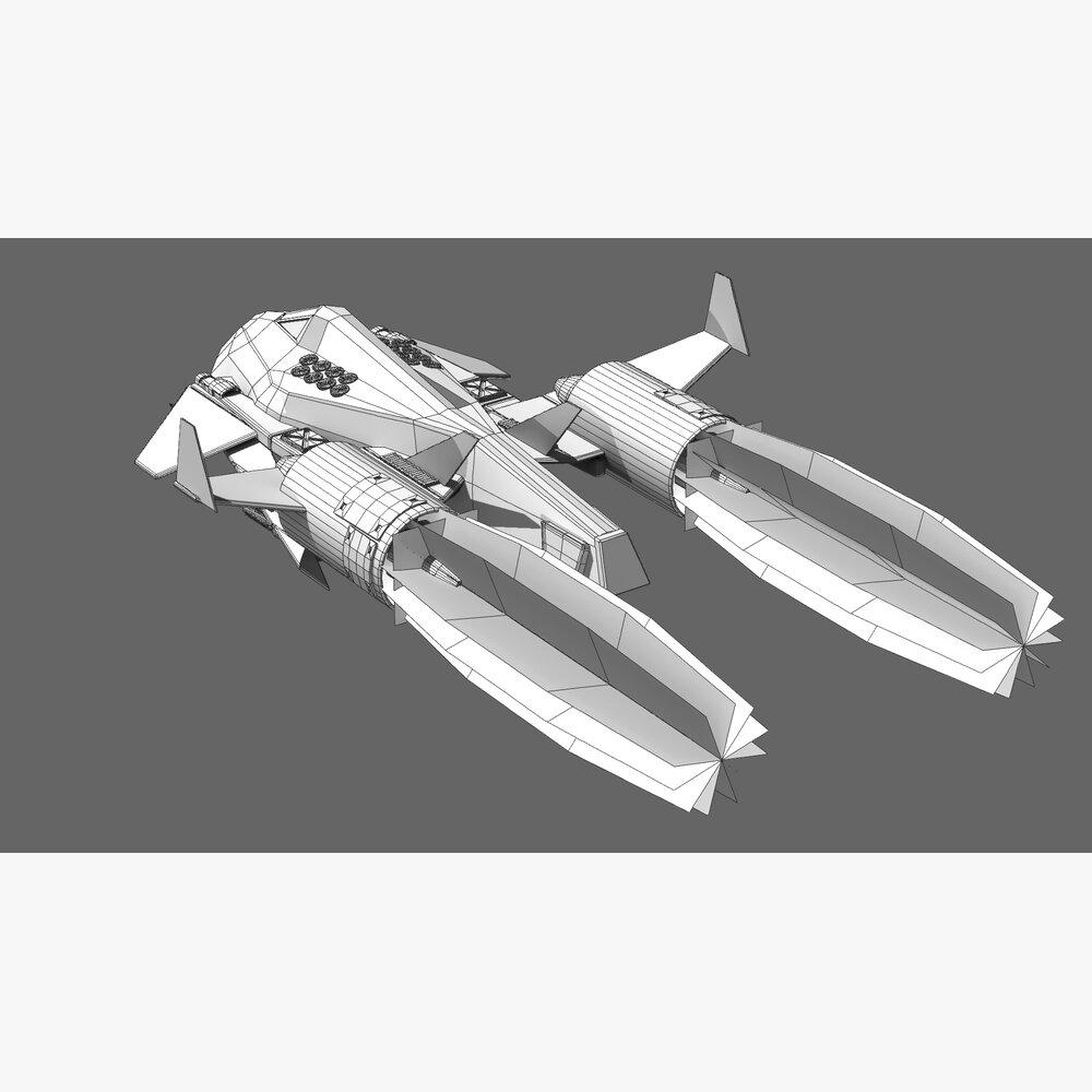 Attack Space Bomber 3D model - Download Spaceship on 3DModels.org