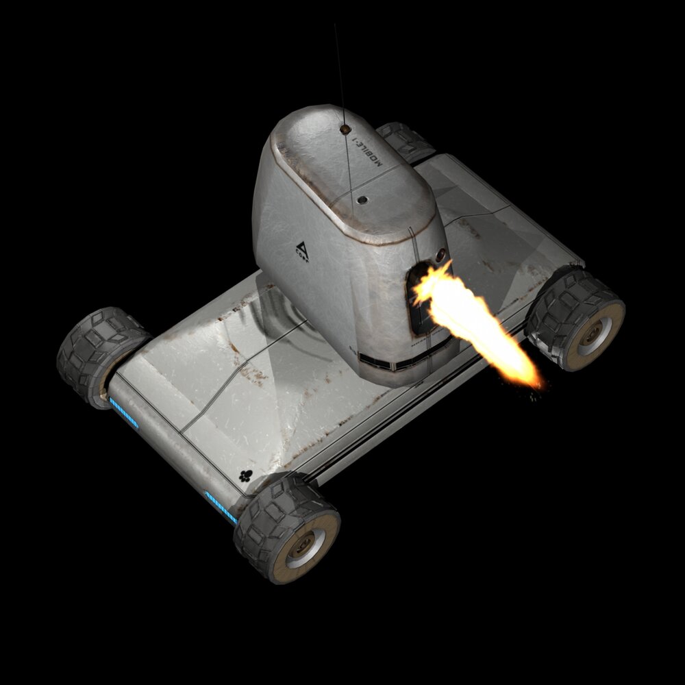 Sci Fi Mobil Drone Gunner 3D model - Download Space Rovers on 3DModels.org