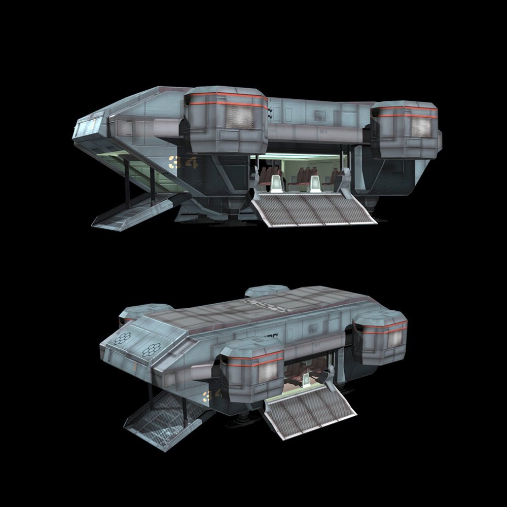 Space Transport Shuttle Low poly 3D model - Download Spaceship on ...