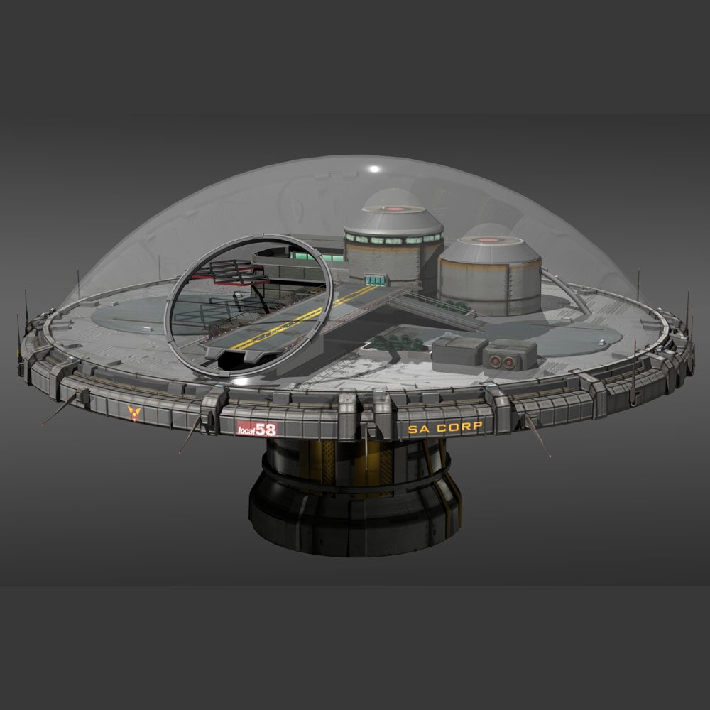 Estructura de Ciudad con Domo Futurista Modelo 3D - Descargar ...