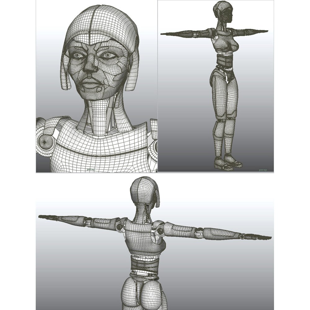 Humanoid Female Robot 3D模型 - 下载 机器人 on 3DModels.org