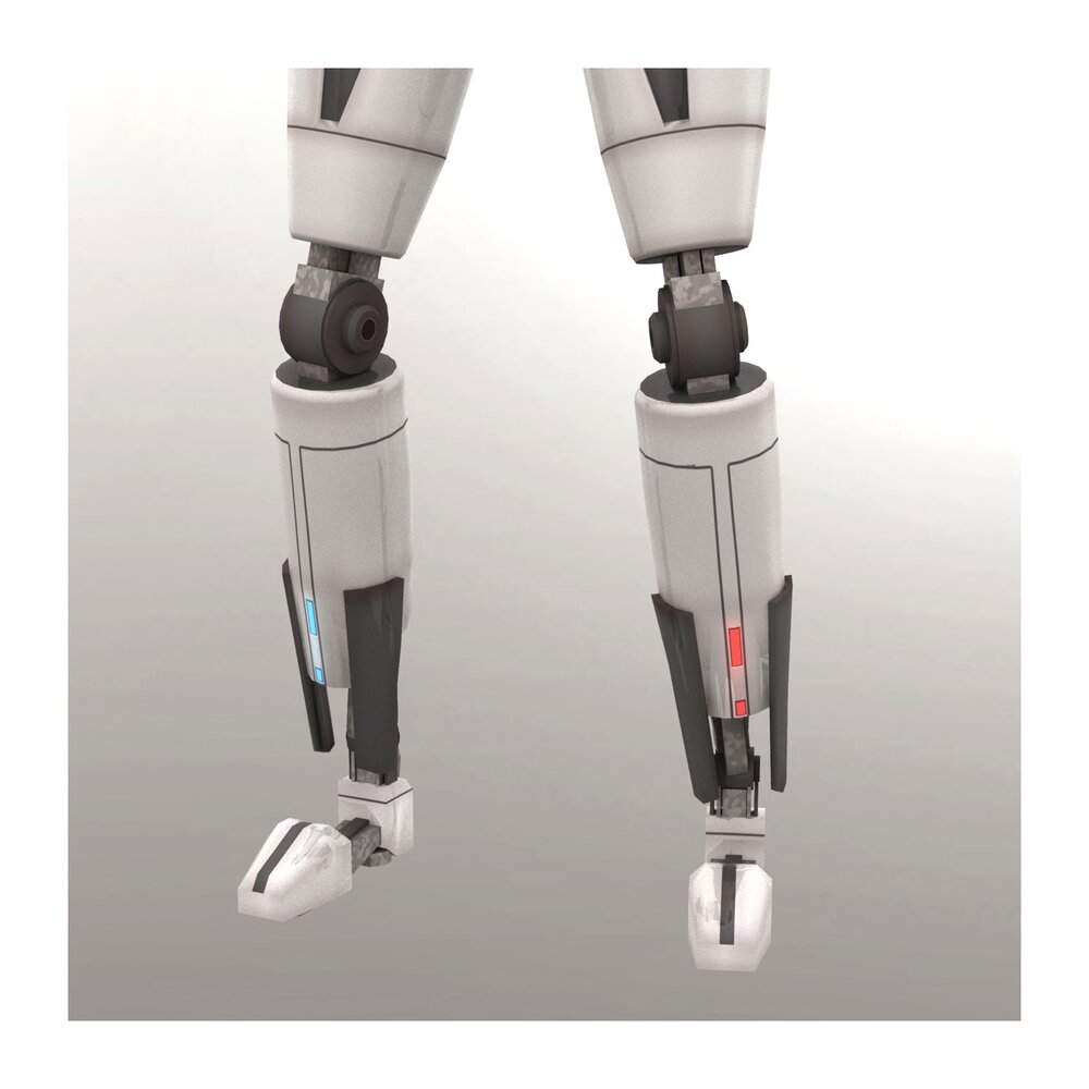 Police Android Robot Rigged Low Poly 3D model - Download Robots on ...