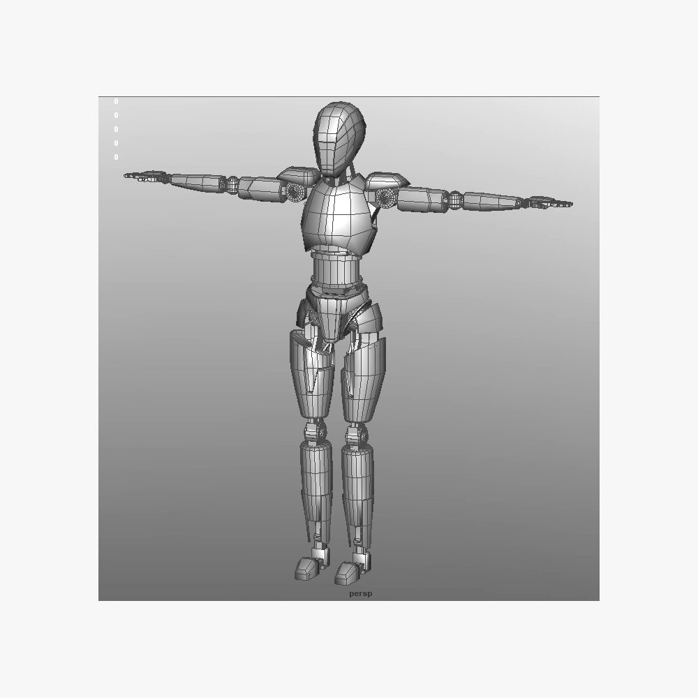 Police Android Robot Rigged Low Poly 3D model - Download Robots on ...