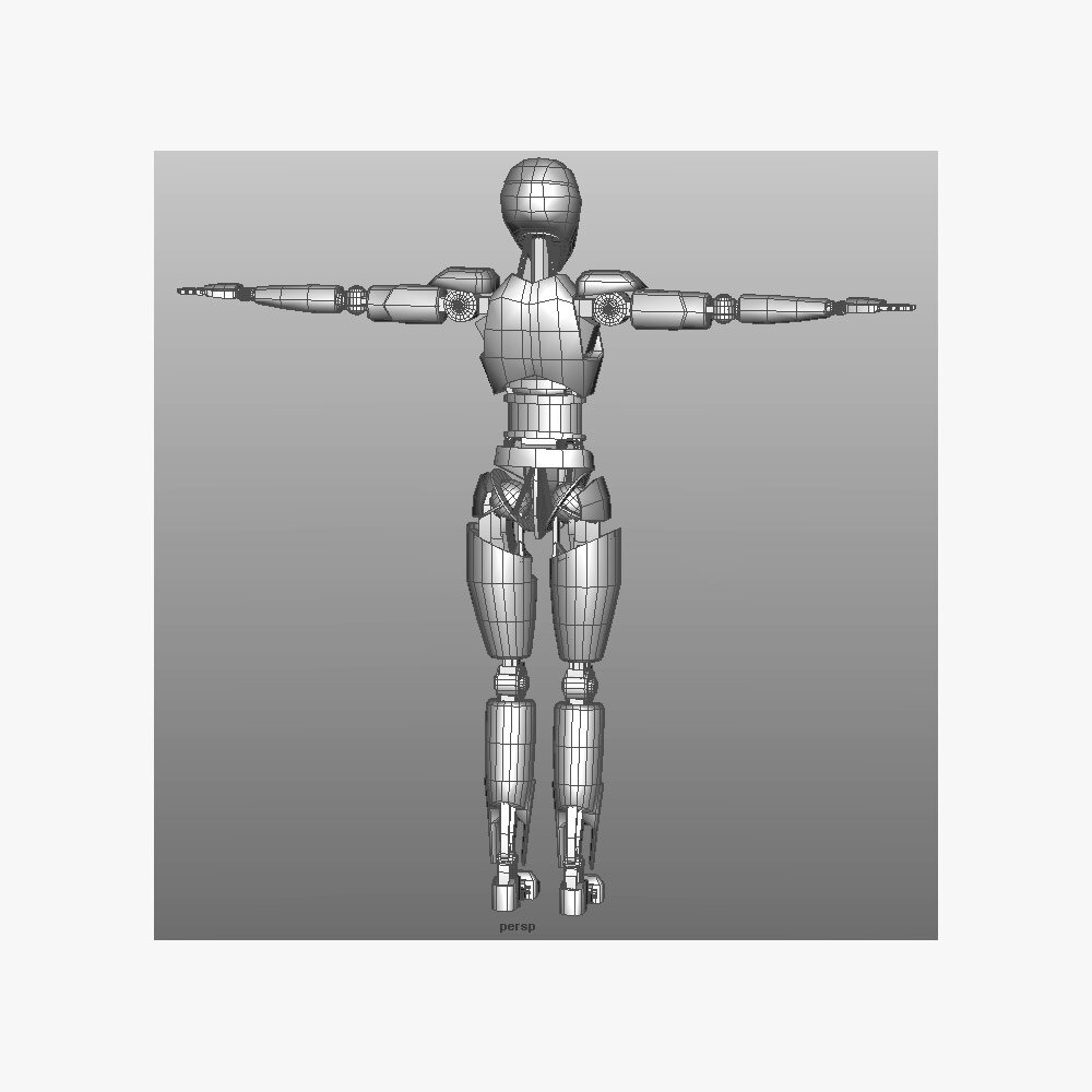 Police Android Robot Rigged Low Poly 3D model - Download Robots on ...