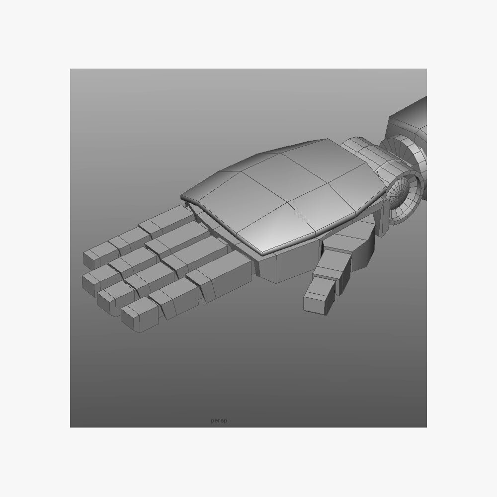Police Android Robot Rigged Low Poly 3D model - Download Robots on ...