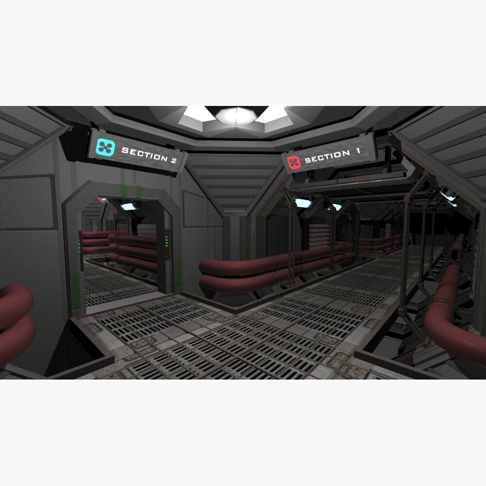Modular Sci-Fi Interior Level Building Set 3D 모델 - 다운로드 게임 위치 on ...